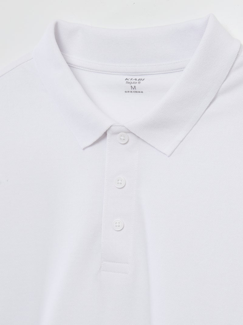 Polo liso - So Easy - blanco - Hombre - 12.00€ - Kiabi