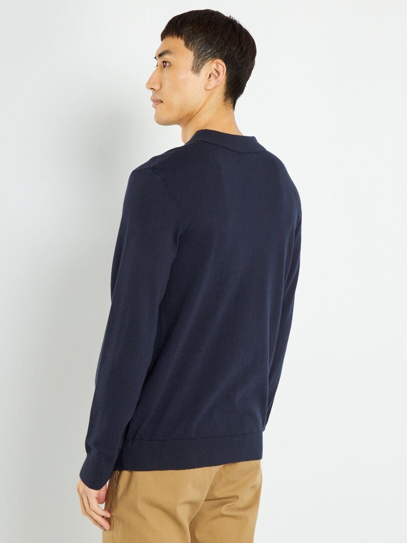 Polo liso de punto - AZUL - Kiabi - 15.00€