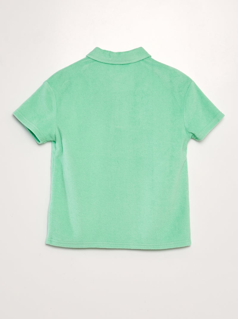 Polo liso de rizo - VERDE - Niño - 6.00€ - Kiabi