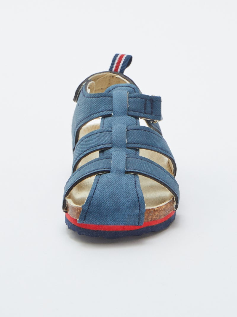 Sandalias abiertas efecto corcho - AZUL - Kiabi - 16.00€