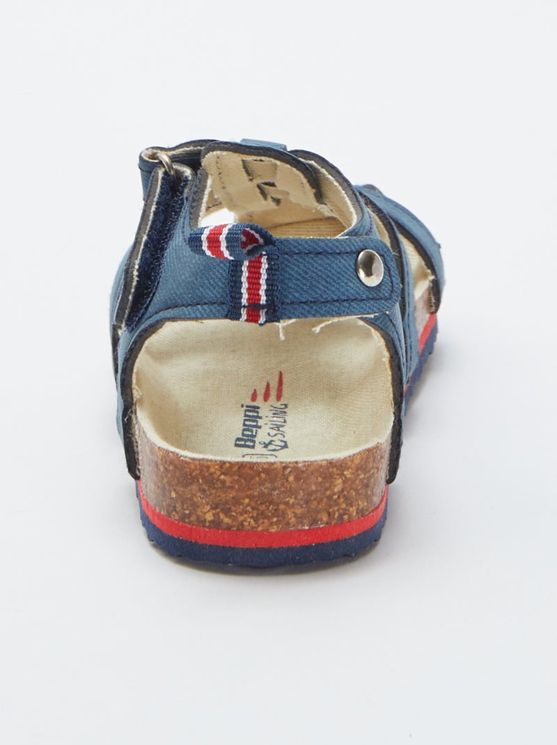 Sandalias abiertas efecto corcho - AZUL - 16.00€ - Kiabi