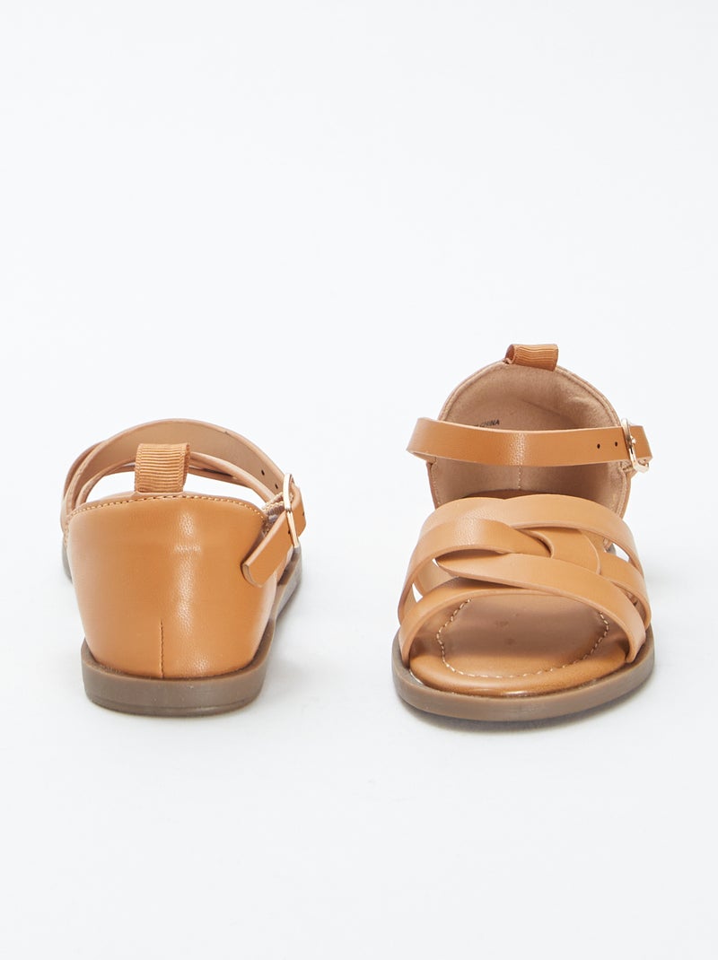 Sandalias con múltiples tiras talón cerrado - MARRON - Niña - 12.00 ...