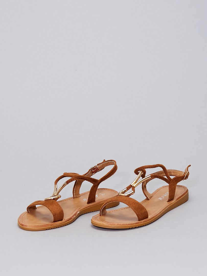 Sandalias con pedrería - camello - Kiabi - 14.00€