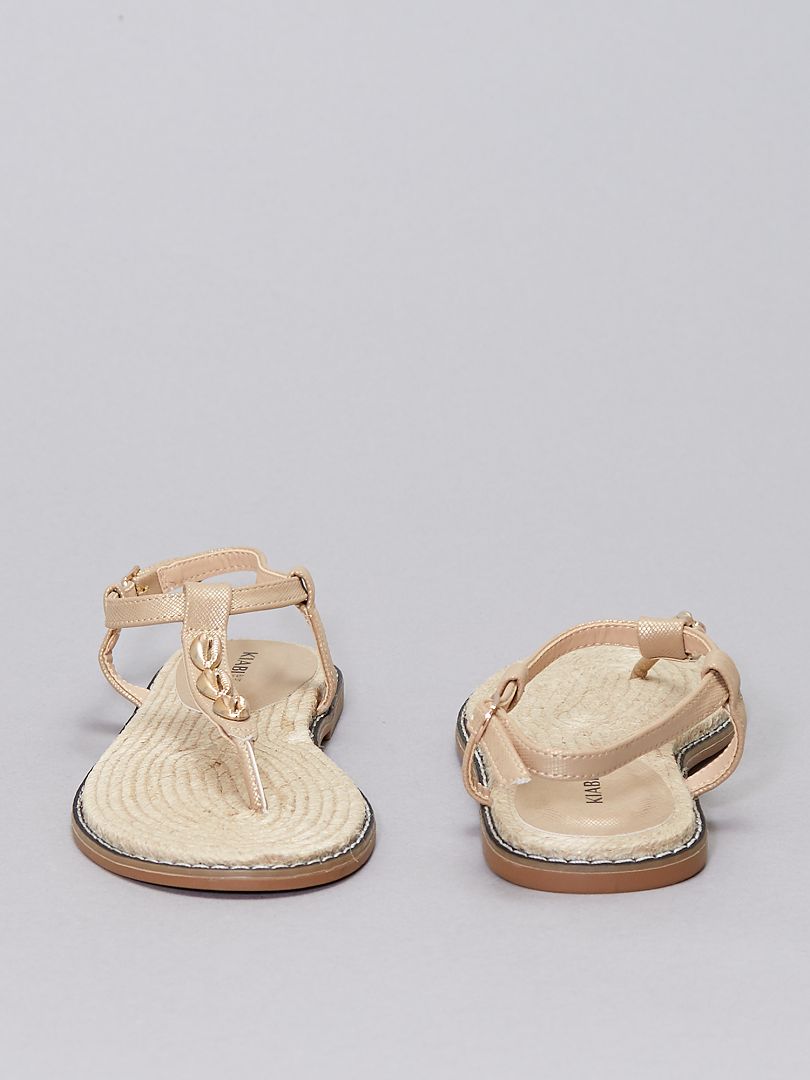 Sandalias lanas de conchas - oro - Kiabi - 12.00€