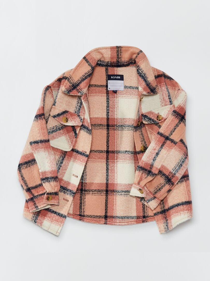 Sobrecamisa de franela de cuadros - ROSA - Kiabi - 15.00€