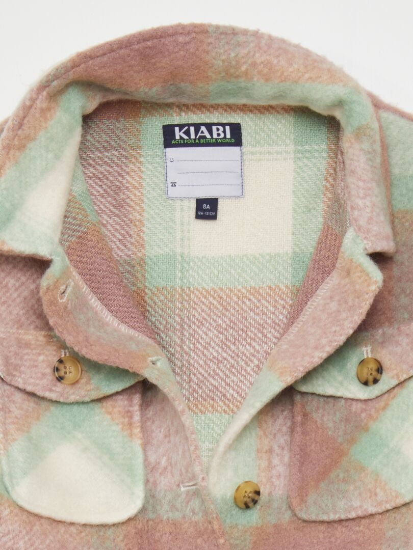 Sobrecamisa de franela - ROSA - Kiabi - 22.00€