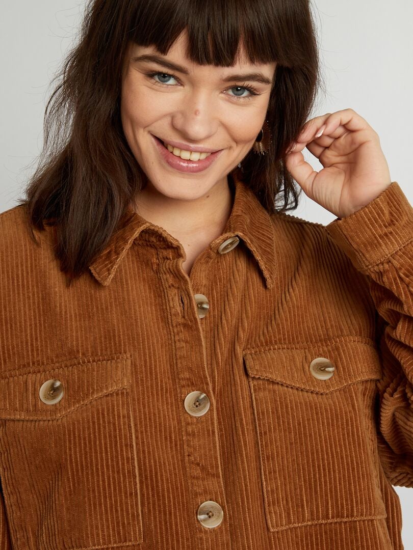 Sobrecamisa de terciopelo - MARRON - Kiabi - 22.00€ Sobrecamisa de terciopelo - MARRON - Kiabi - 22.00€