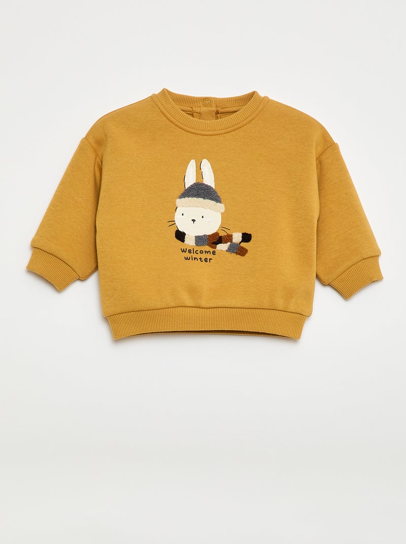 Sudadera animada de manga larga - Amarillo - Bebé niño - 10.00€ - Kiabi