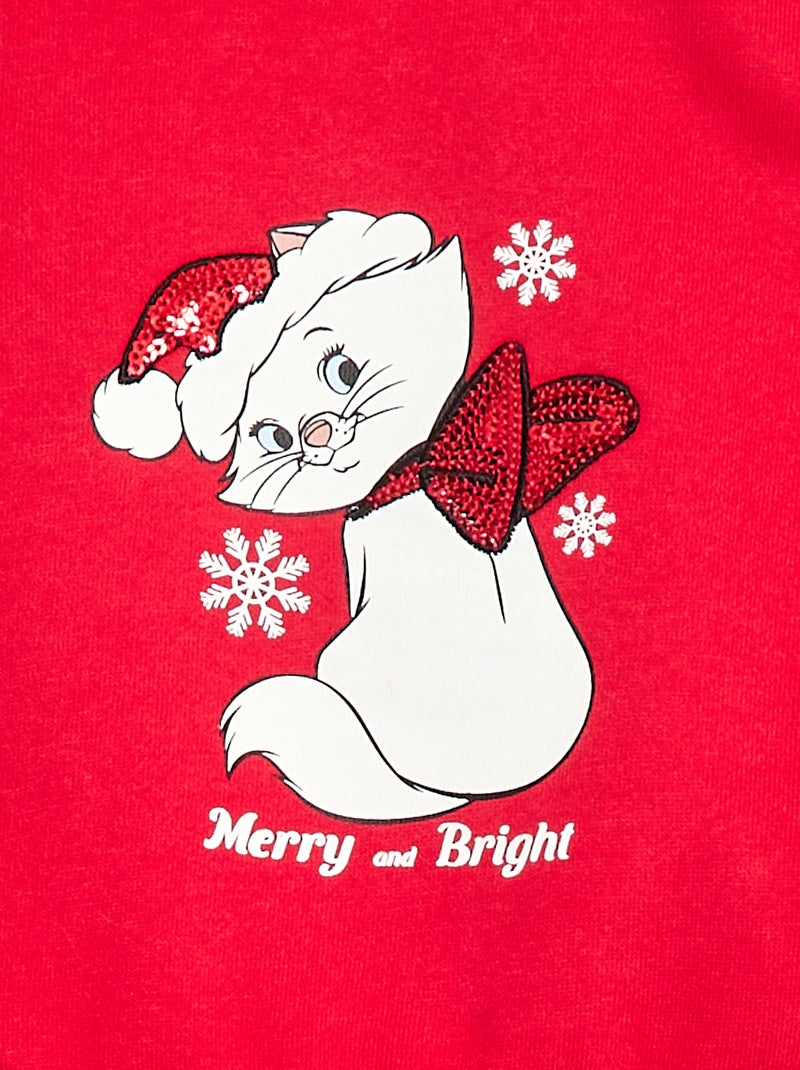 Sudadera animada fantasía 'Disney' 'Marie' de algodón - Rojo - Bebé ...