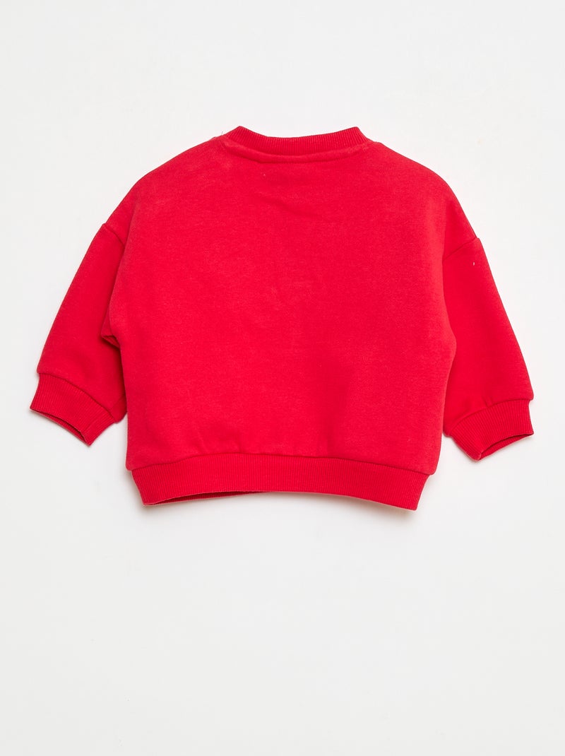 Sudadera animada fantasía 'Disney' 'Marie' de algodón - Rojo - Bebé ...