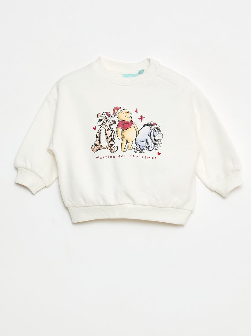 Sudadera animada fantasía 'Disney' 'Winnie' en algodón - Blanco - Bebé ...