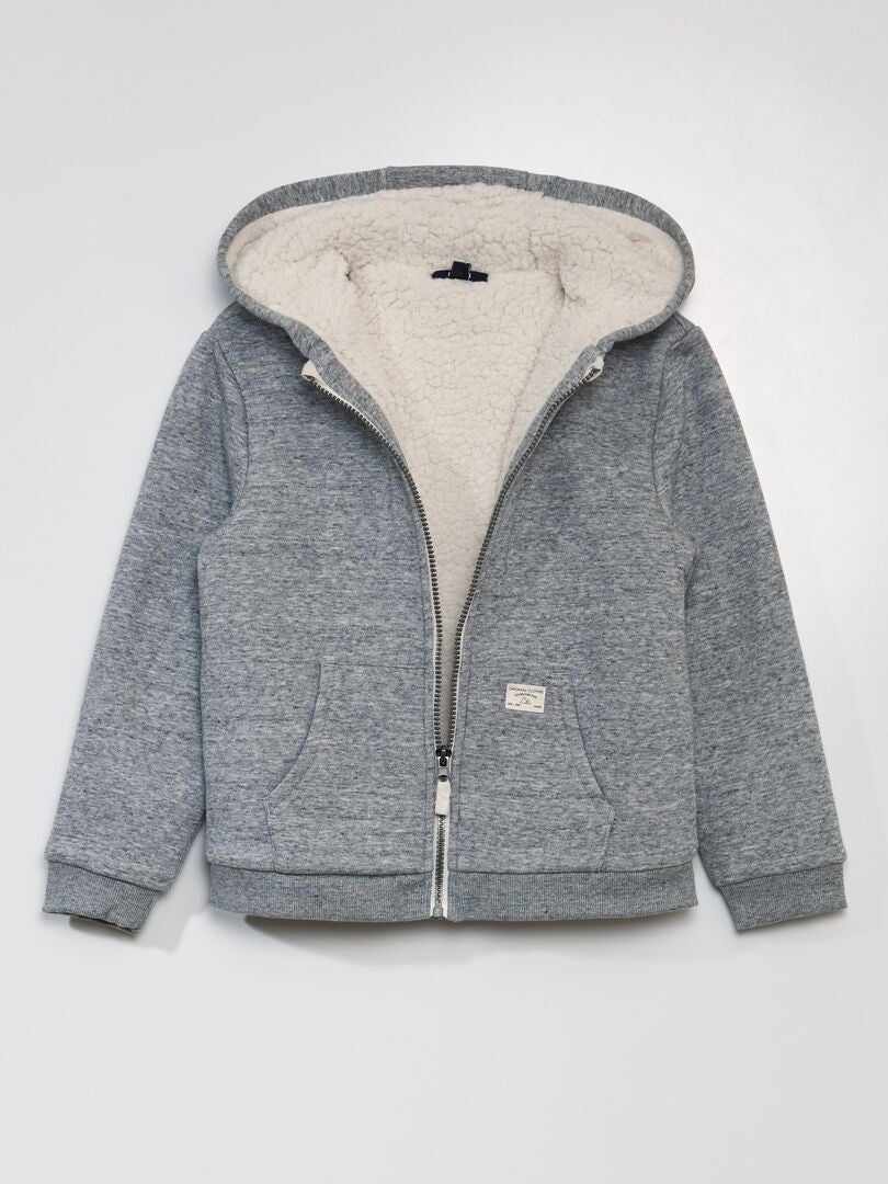 Sudadera con capucha y cremallera - GRIS - Kiabi - 19.00€ Sudadera con capucha y cremallera - GRIS - Kiabi - 19.00€
