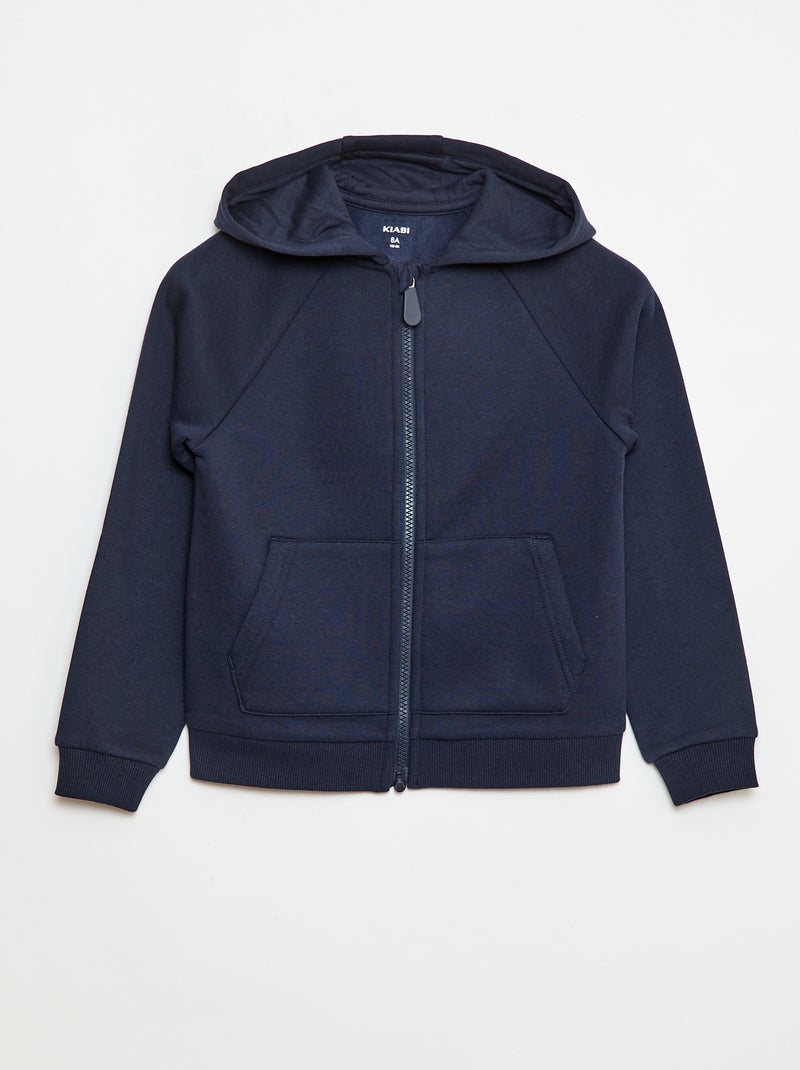 Sudadera con cremallera y capucha con apertura con cremallera e imán - So Easy - Azul - Kiabi ...