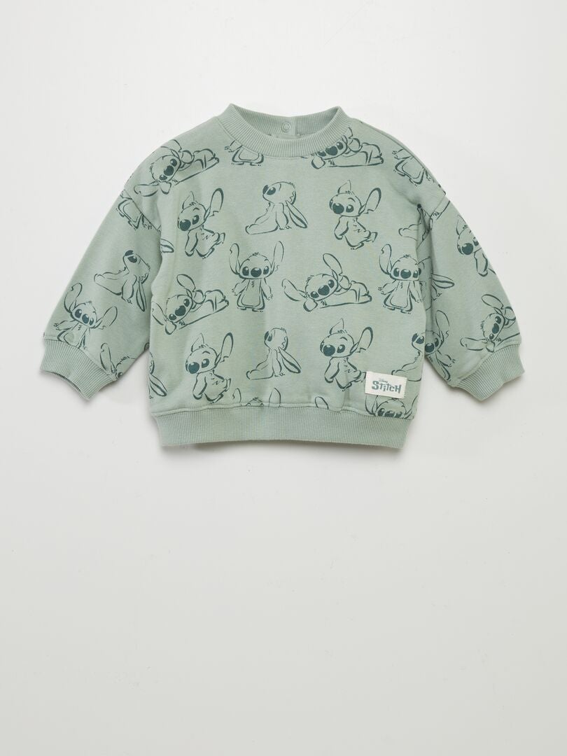 Sudadera con cuello redondo 'Disney' 'Stitch' - VERDE - Kiabi - 10.00€