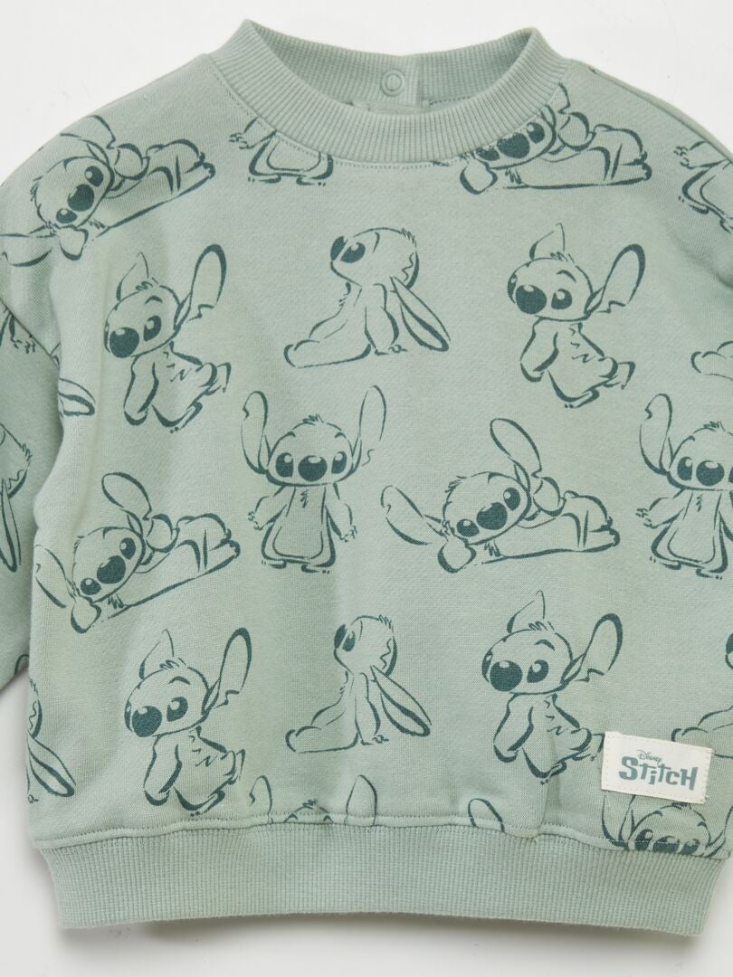 Sudadera con cuello redondo 'Disney' 'Stitch' - VERDE - Kiabi - 10.00€