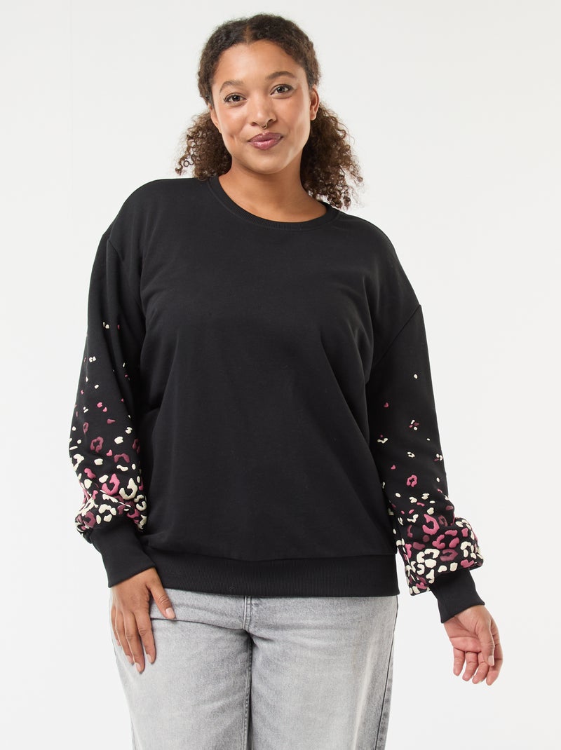 Sudadera con estampado 'Only Carmakoma' - Negro - Tallas grandes ...