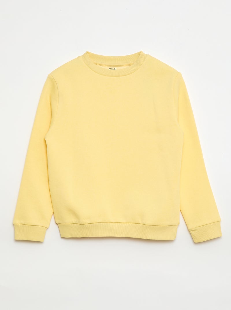 Sudadera de felpa perchada lisa - Amarillo - Niño - 5.00€ - Kiabi