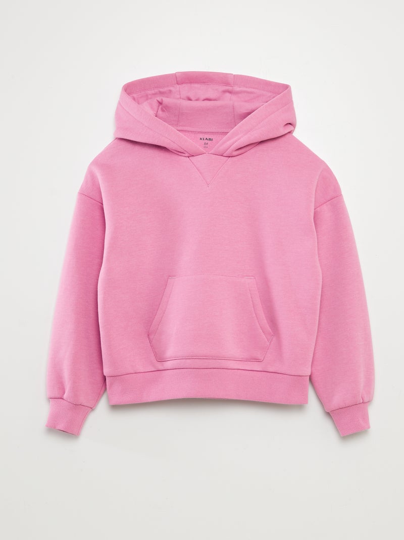 Sudadera lisa con capucha - rosa - Niña - 10.00€ - Kiabi