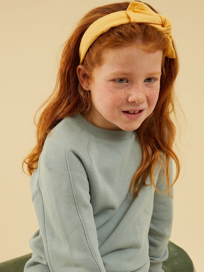 Sudadera lisa con cuello redondo - gris azul - Kiabi - 14.00€