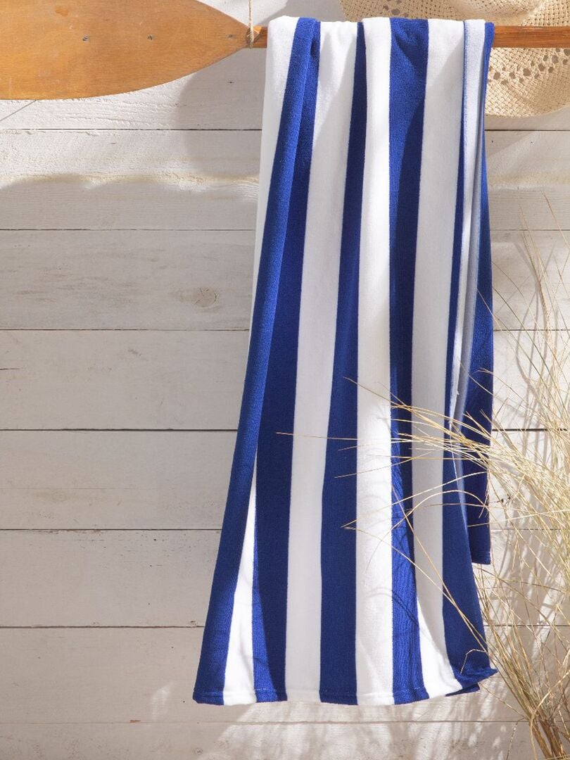 Toalla de playa de rayas - azul - Kiabi - 15.00€