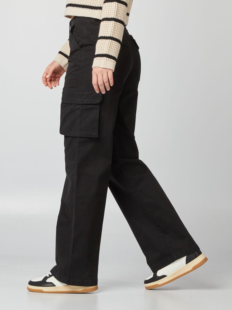 Vaquero ancho con bolsillos en los laterales - negro - Kiabi - 18.00€ Vaquero ancho con bolsillos en los laterales - negro - Kiabi - 18.00€