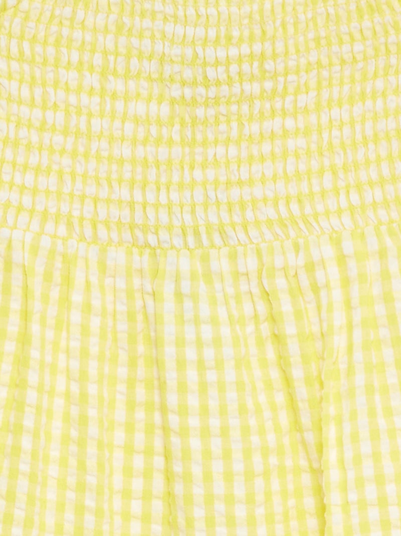 Vestido de crespón con fruncido superior - Amarillo - Niña - 15.00€ - Kiabi
