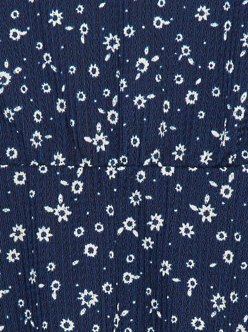 Vestido de manga corta con estampado - AZUL - Niña - 12.00€ - Kiabi