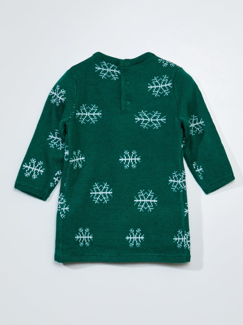 Vestido de Navidad con estampado - Verde - 10.00€ - Kiabi