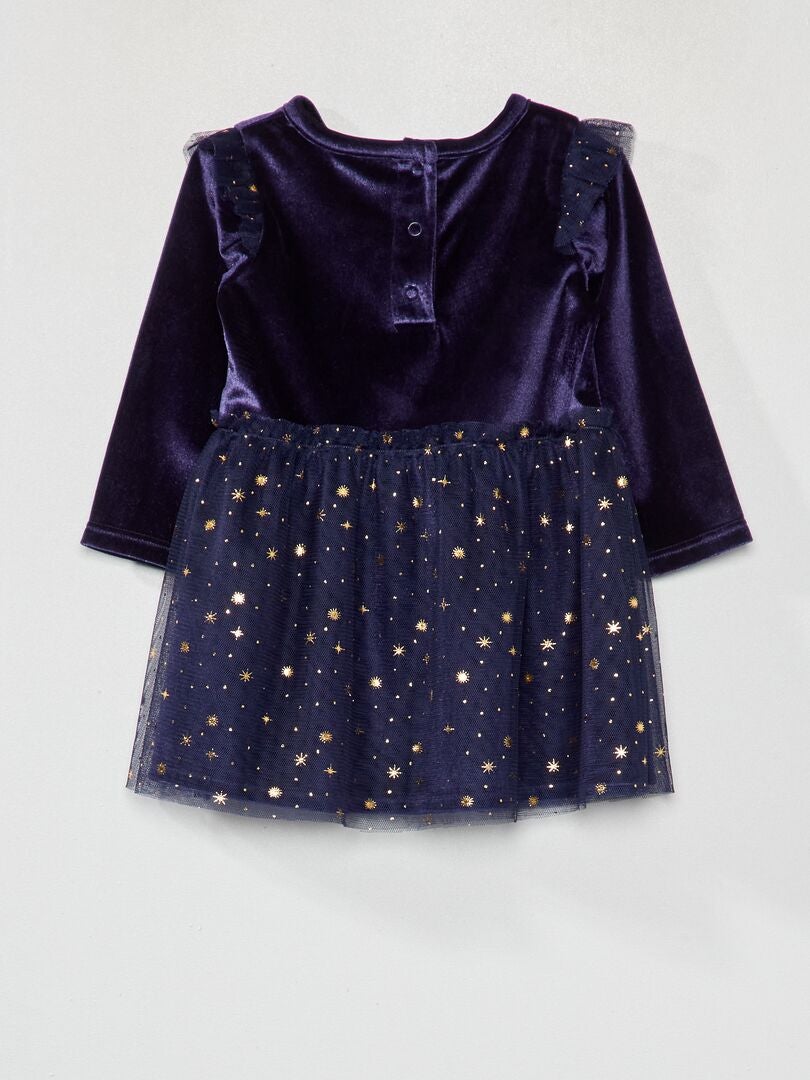 Vestido de terciopelo 'Marie' - AZUL MARINO1 - Kiabi - 16.00€