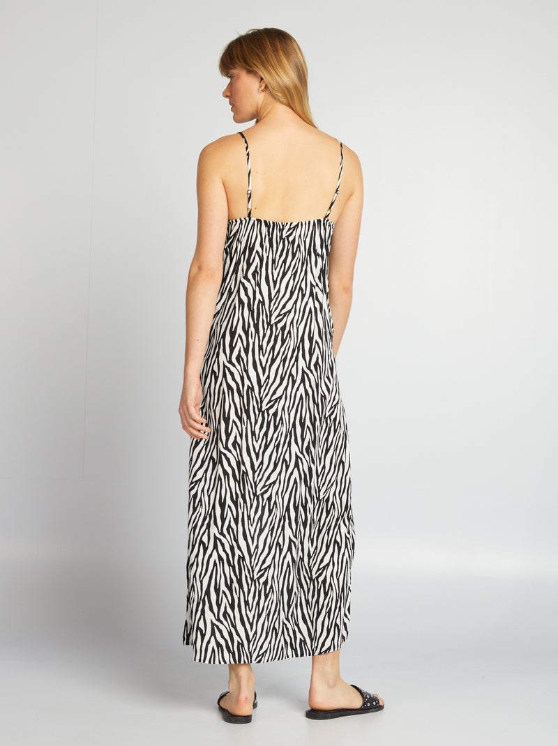 Vestido largo fluido de tirantes finos - NEGRO - Kiabi - 15.00€